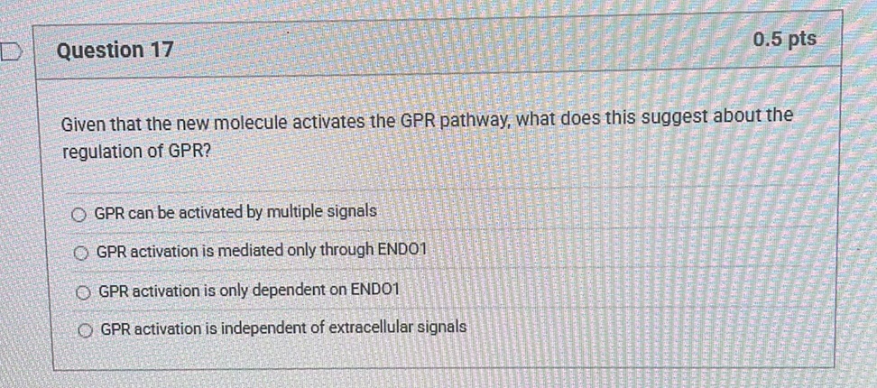 Given that the new molecule activates the | StudyX