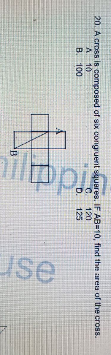 A cross is composed of six congruent