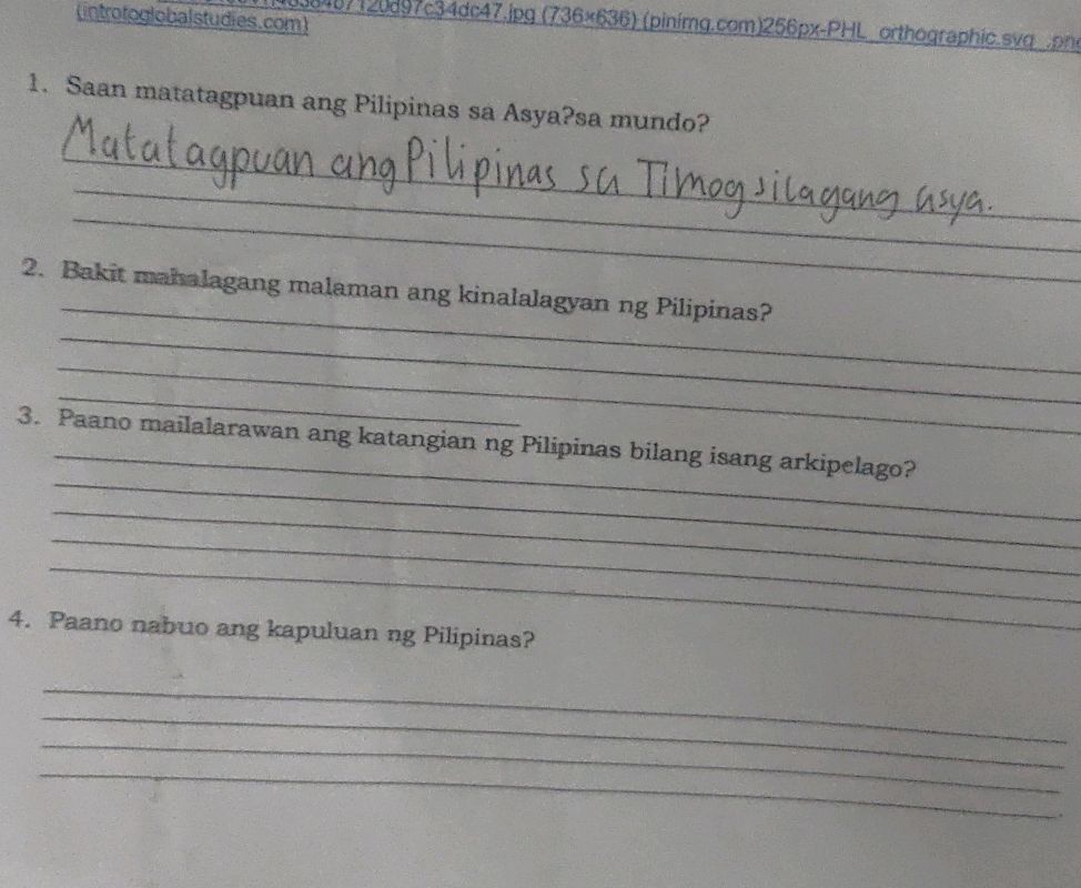 1. Saan matatagpuan ang Pilipinas sa Asya?sa | StudyX