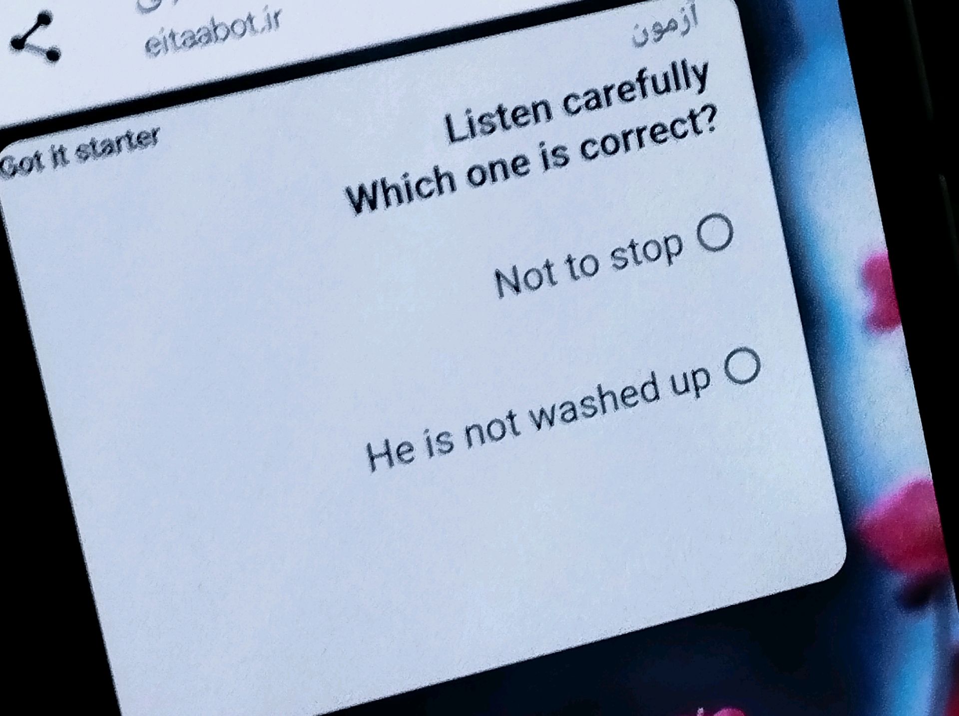 Listen carefully Which one is correct? Not | StudyX