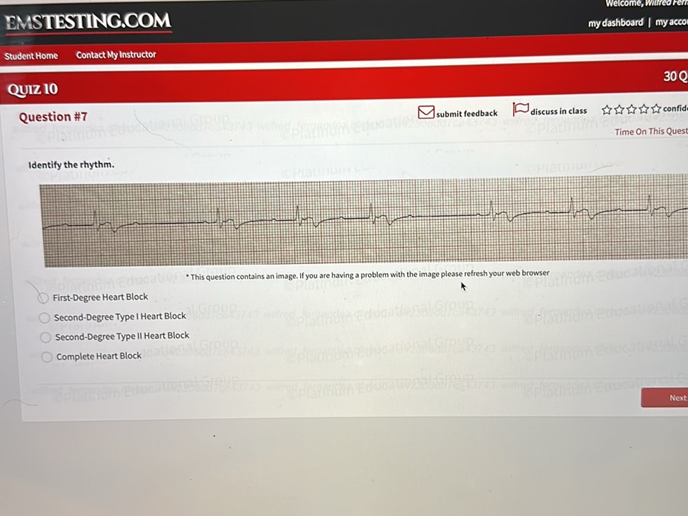 Identify the rhythm. First-Degree Heart