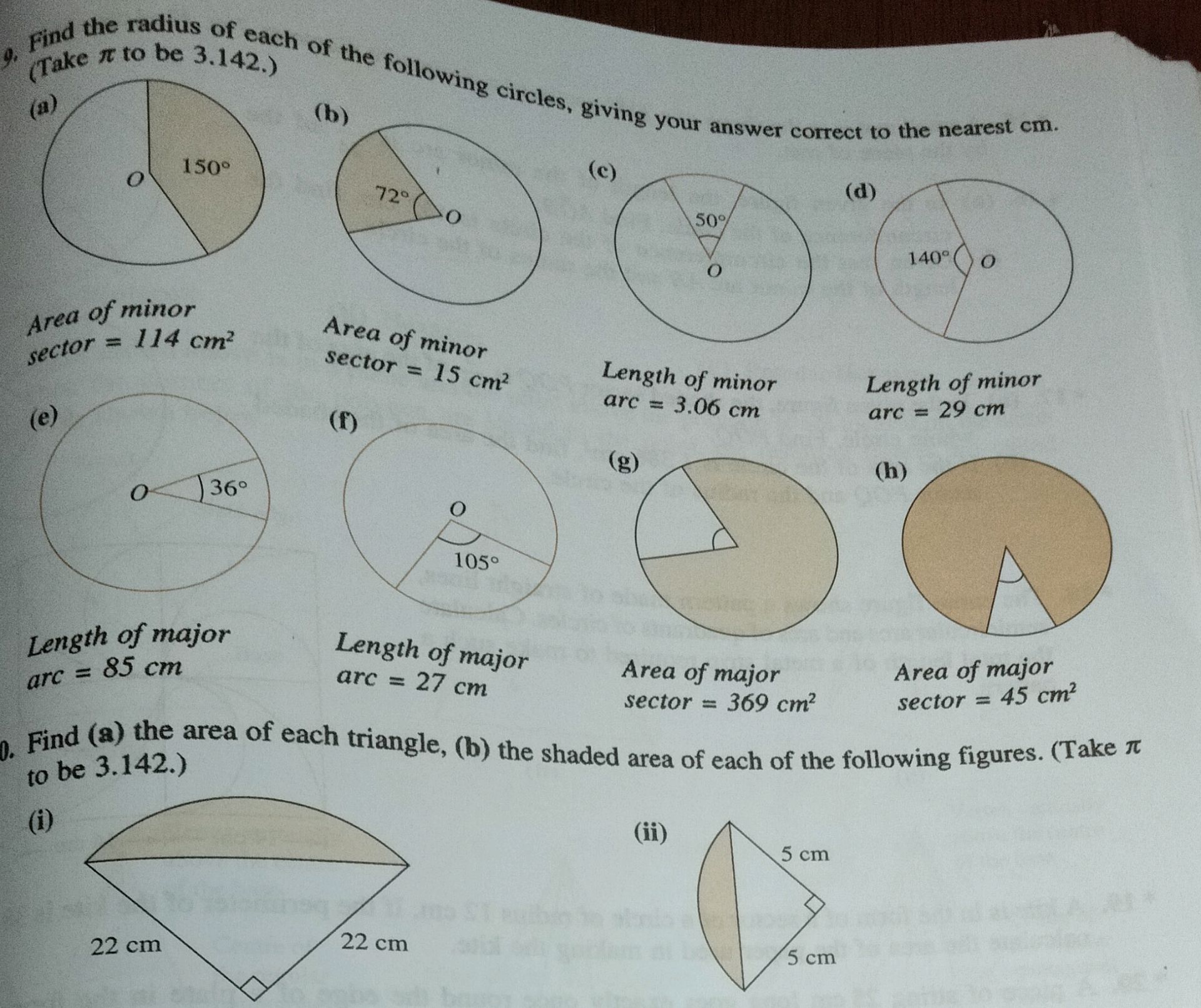 9. Find the radius of each of the following | StudyX