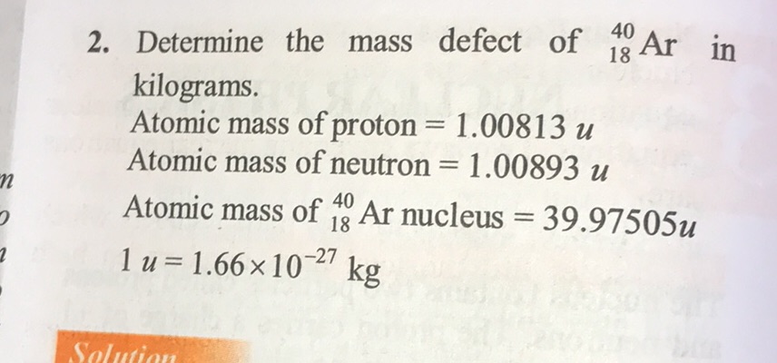 2. Determine the mass defect of | StudyX