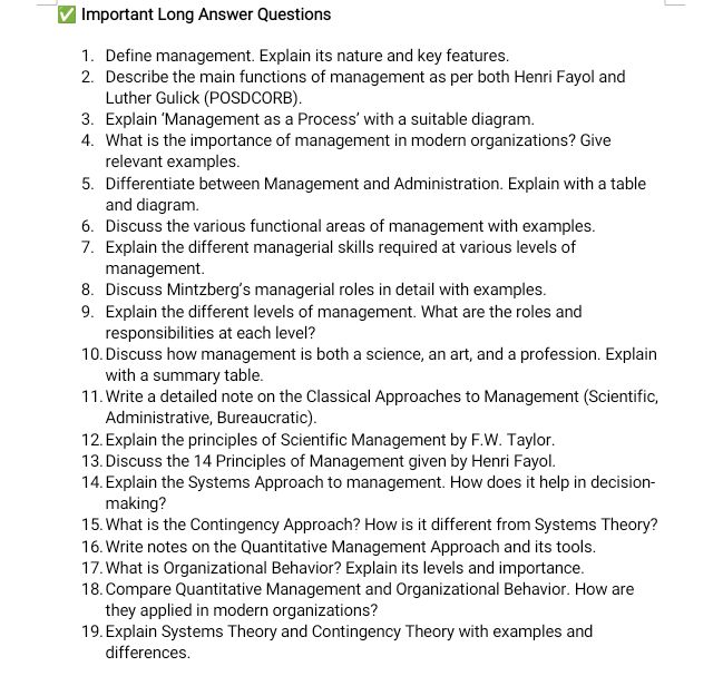 Define management. Explain its nature and