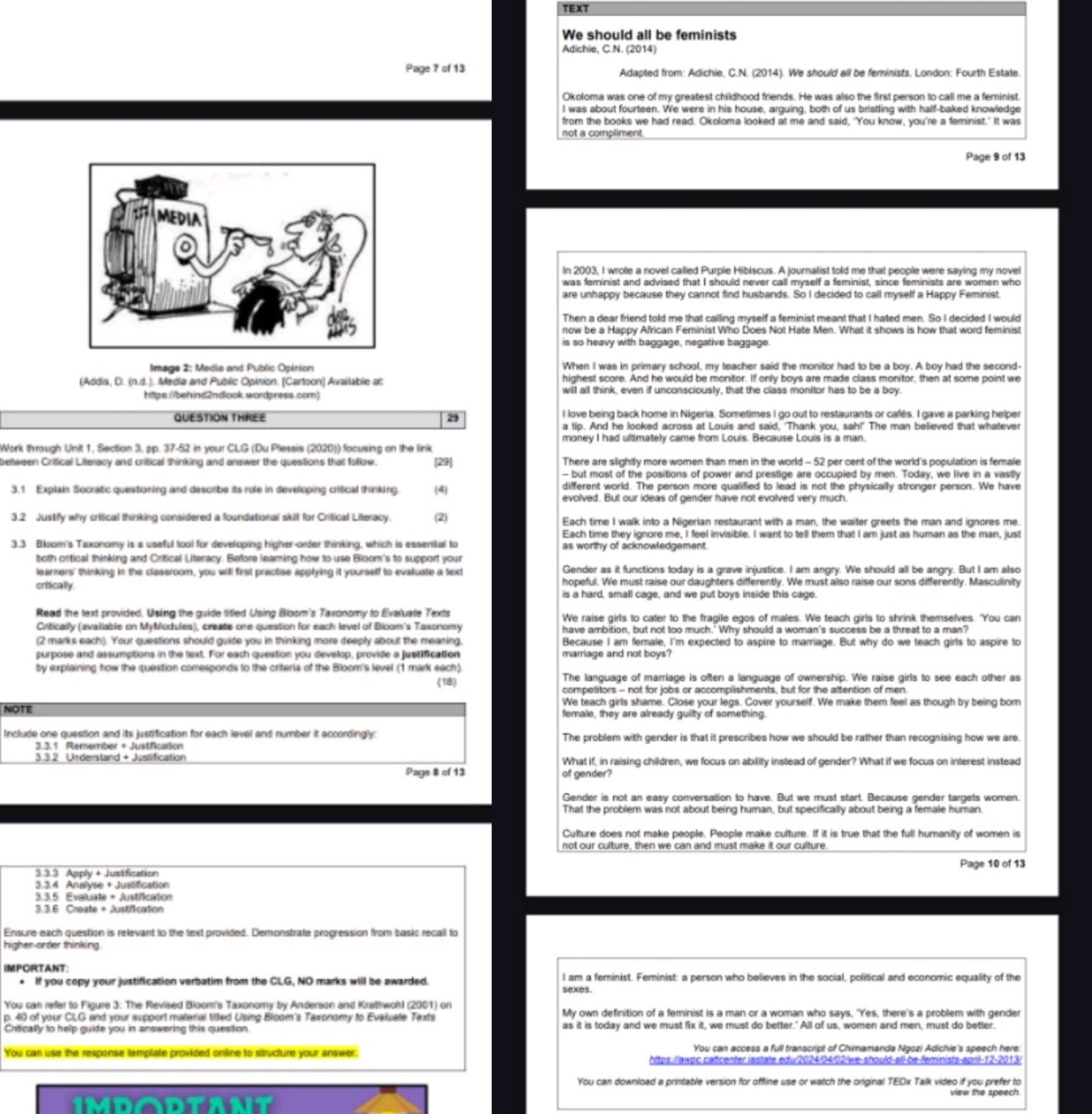 QUESTION THREE Work through Unit 1, Section | StudyX