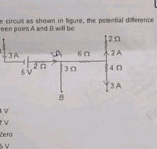 e circuit as shown in figure, the potential