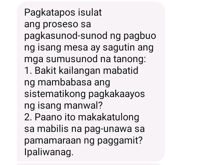 Pagkatapos isulat ang proseso sa | StudyX