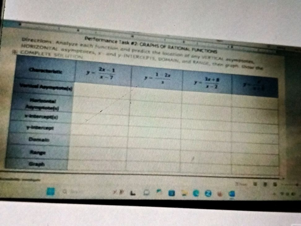 Directions: Analyze each function and | StudyX