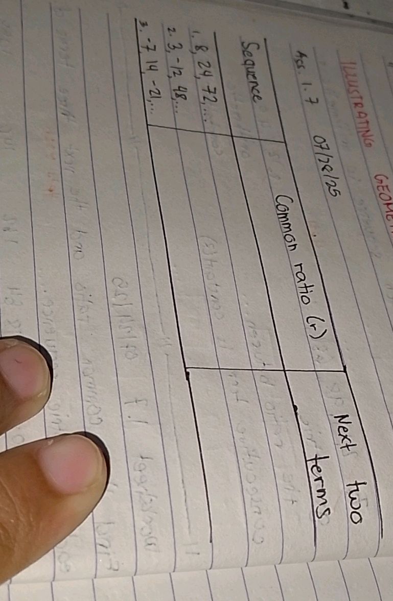 Complete the table: | Sequence | Common | StudyX