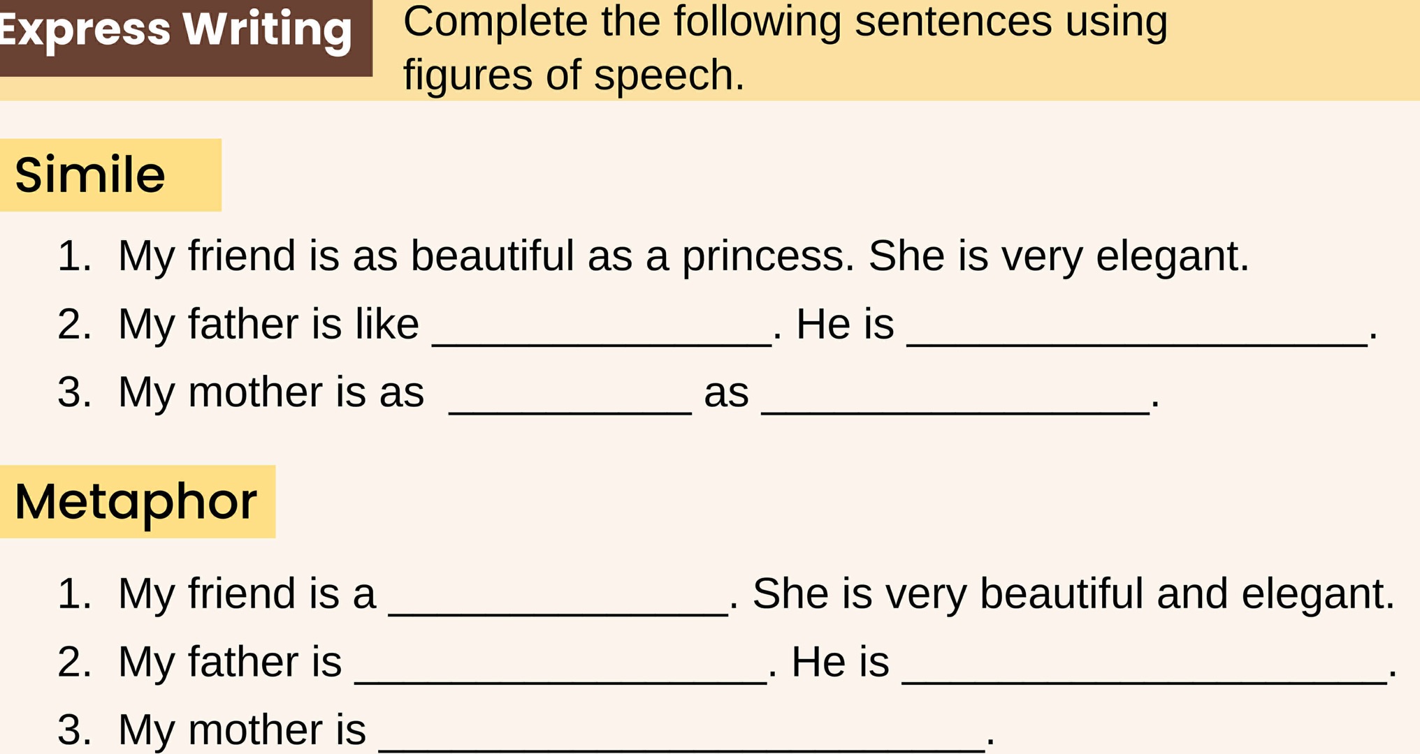 Complete the following sentences using | StudyX