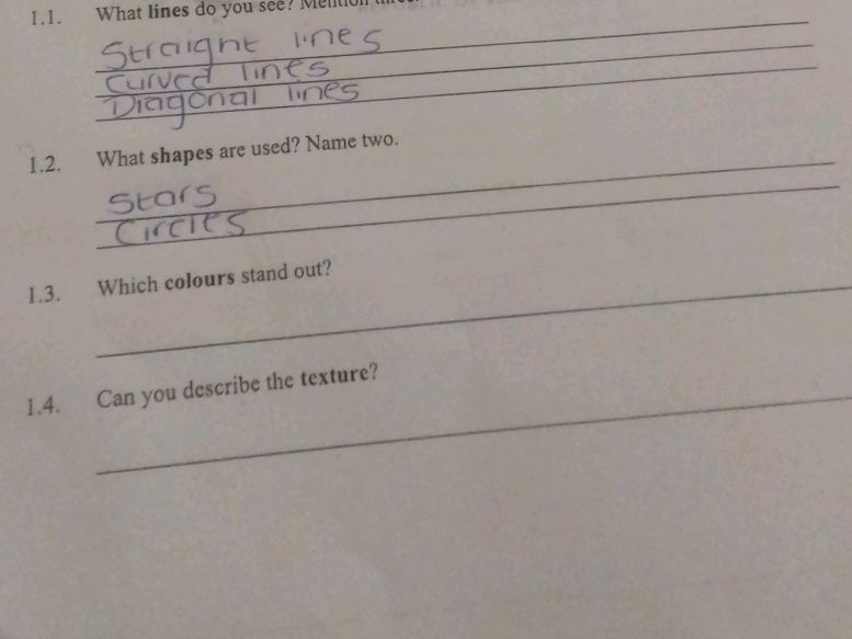 1.1. What lines do you see? Mention three. | StudyX
