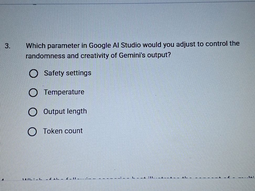 3. Which parameter in Google AI Studio would | StudyX
