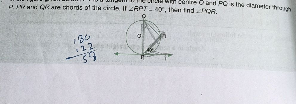 In the figure given below, *P* is a tangent | StudyX