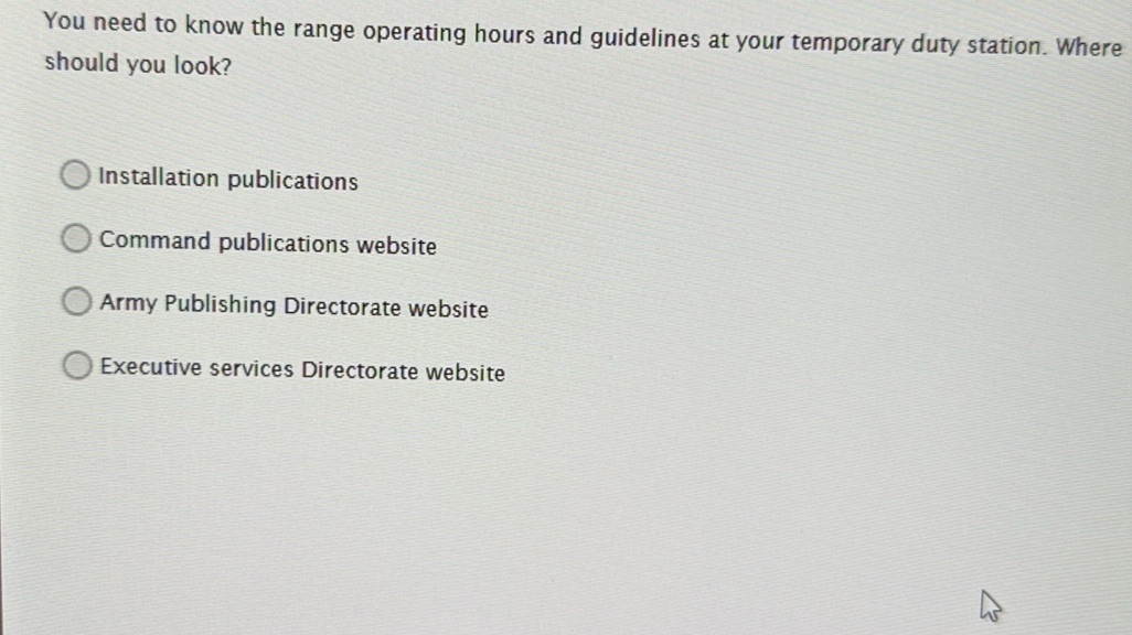 You need to know the range operating hours