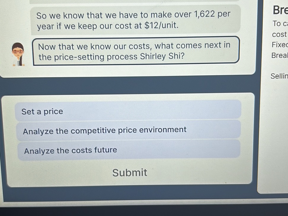 Now that we know our costs, what comes next | StudyX