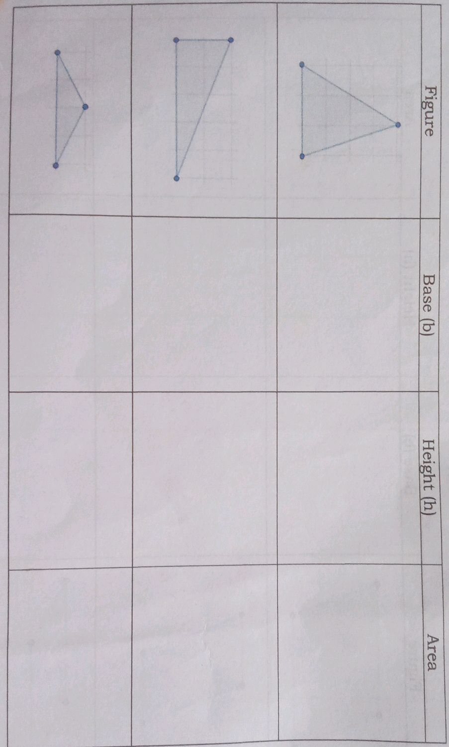 Figure | Figure | Base (b) | Height (h) | | StudyX