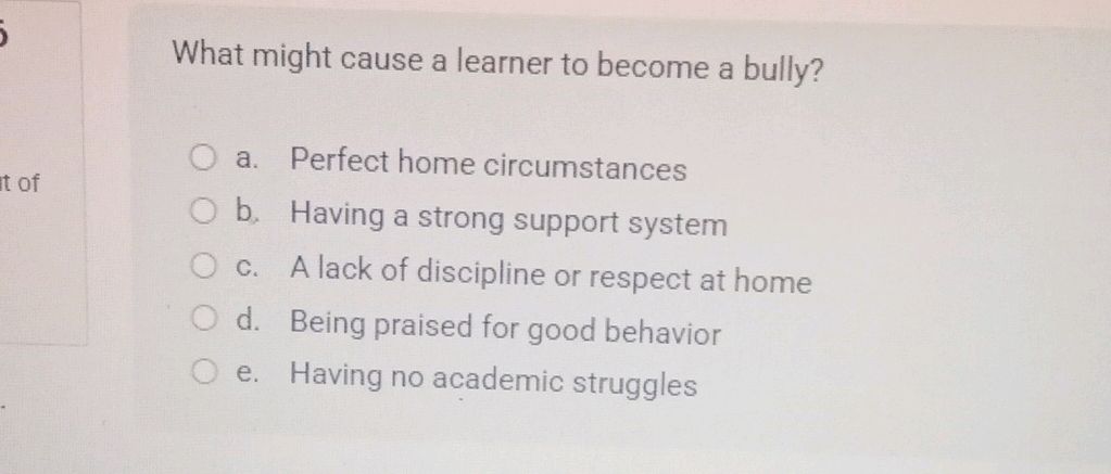 What might cause a learner to become a