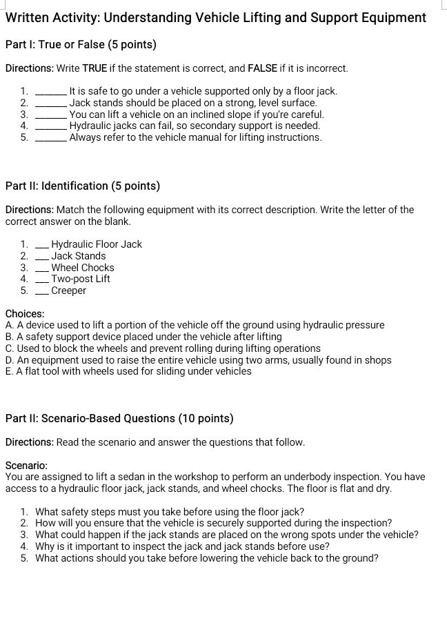 Part I: True or False (5 points) | StudyX