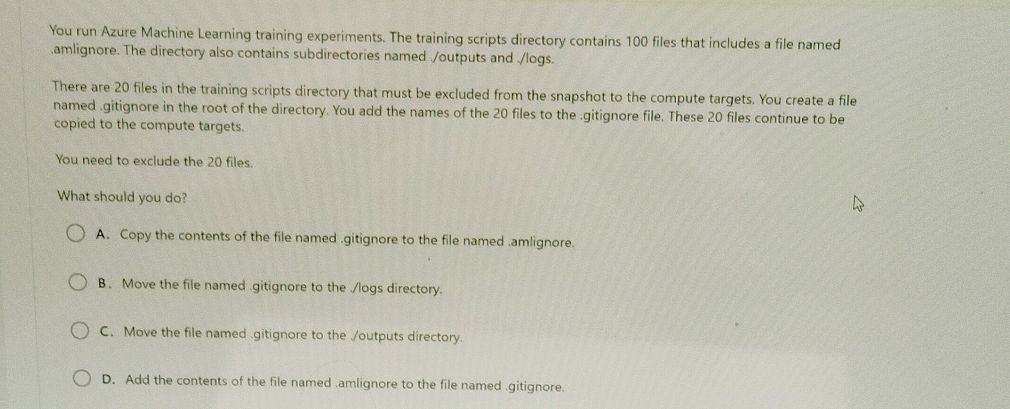 You run Azure Machine Learning training | StudyX