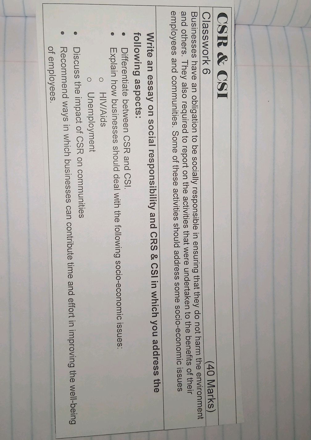 Write an essay on social responsibility and | StudyX