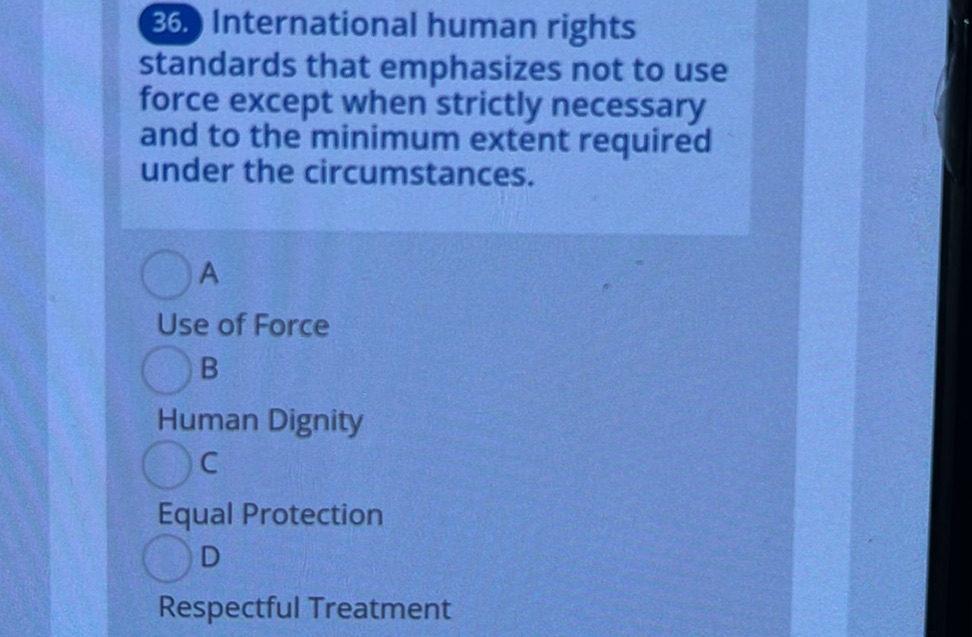 36. International human rights standards | StudyX