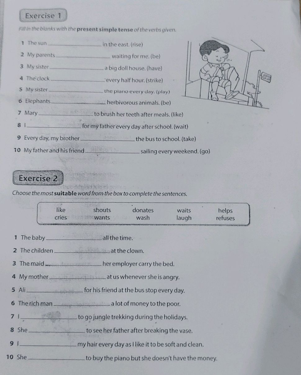Exercise 1 Fill in the blanks with the | StudyX