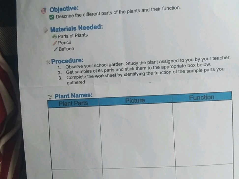 Objective: Describe the different parts of | StudyX