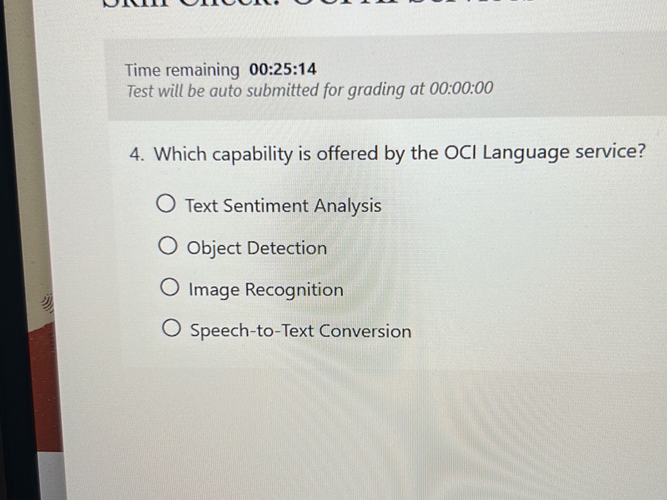 Which capability is offered by the OCI