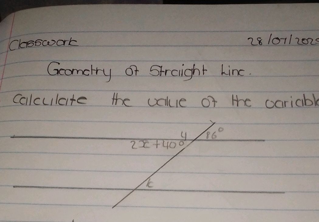 Calculate the value of the variable. $ {c} | StudyX