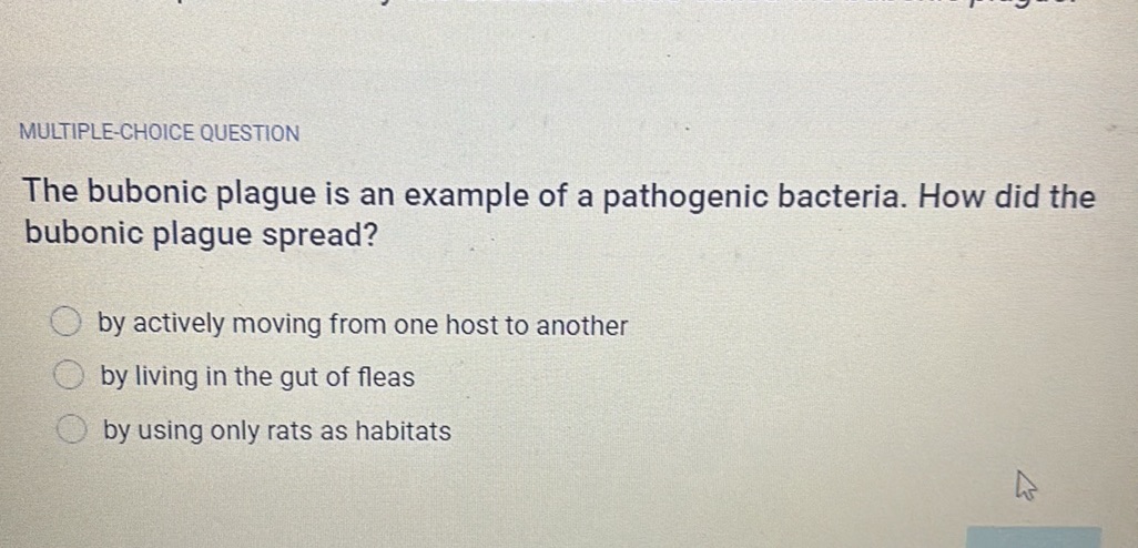 The bubonic plague is an example of a | StudyX