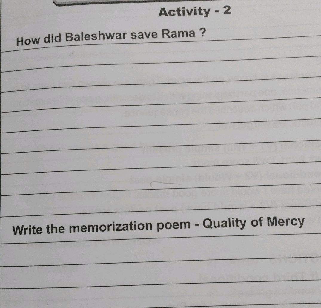 How did Baleshwar save Rama ? Write the | StudyX