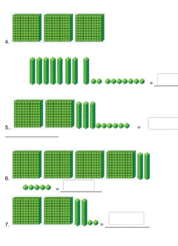 4. Three blocks of 100, nine blocks of 10, | StudyX