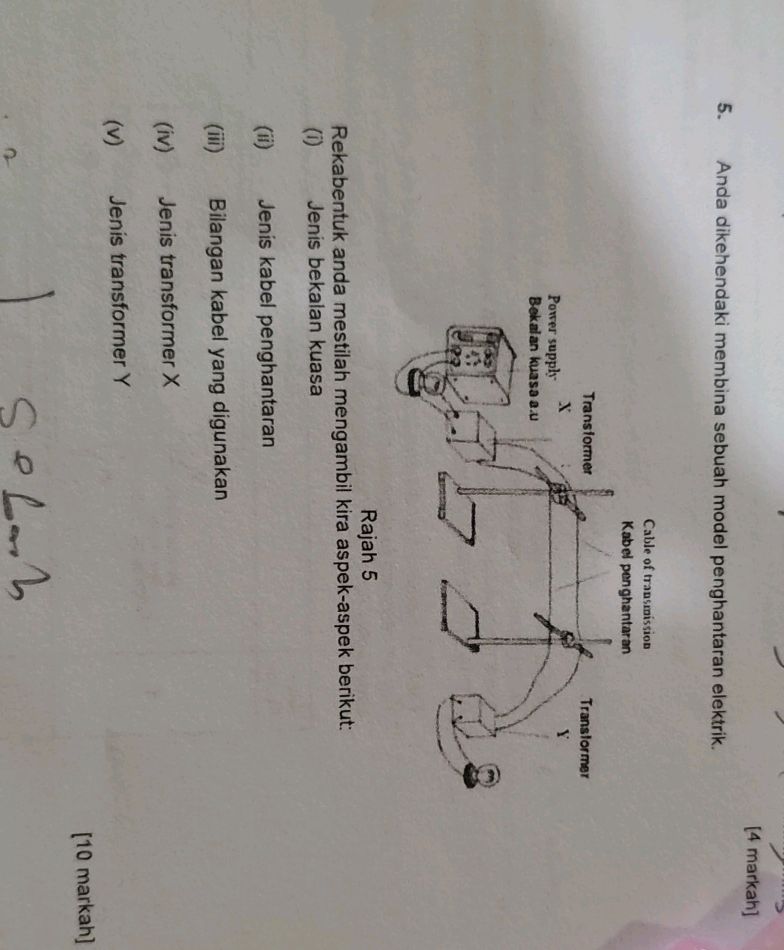 5. Anda dikehendaki membina sebuah model | StudyX