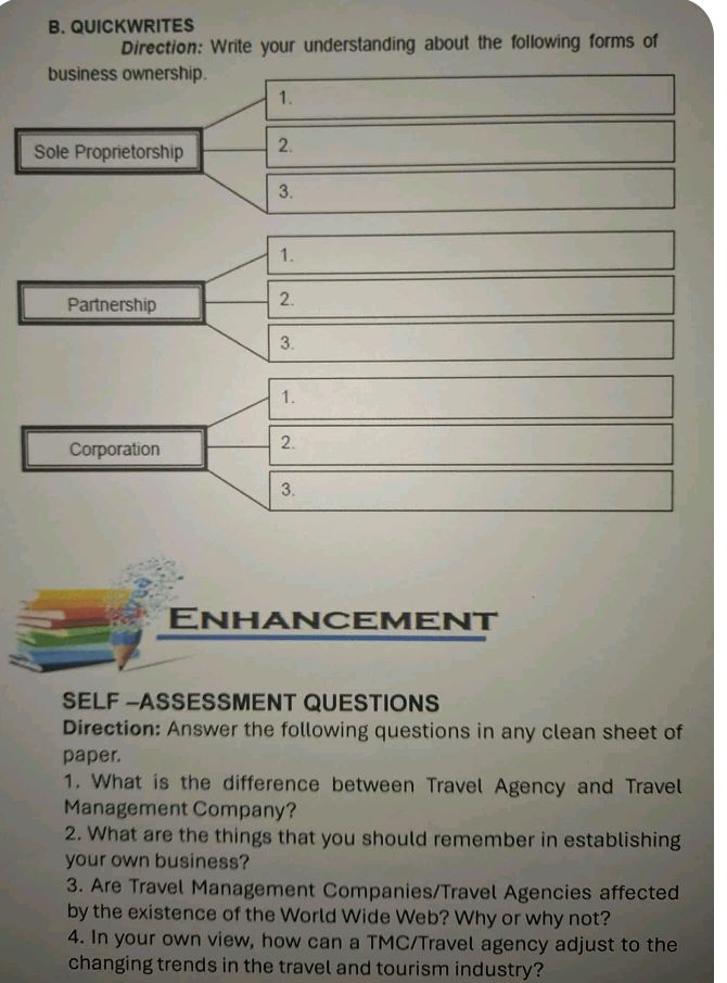 B. QUICKWRITES Direction: Write your | StudyX