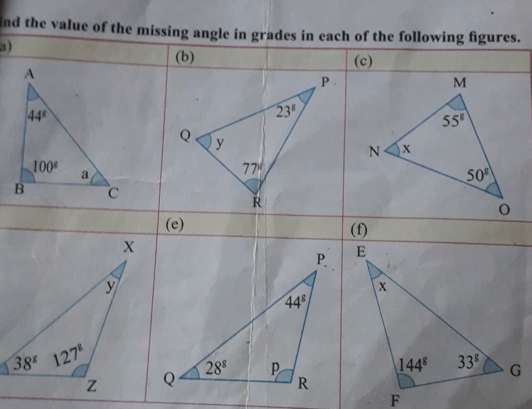 Find the value of the missing angle in | StudyX