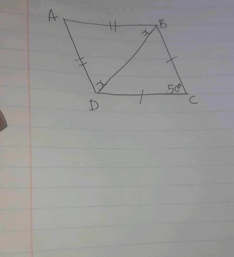 The image shows a quadrilateral ABCD with | StudyX