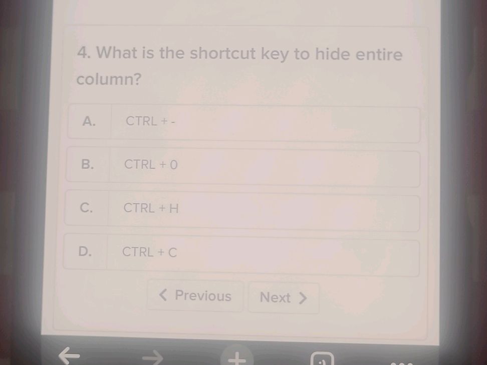 What is the shortcut key to hide entire