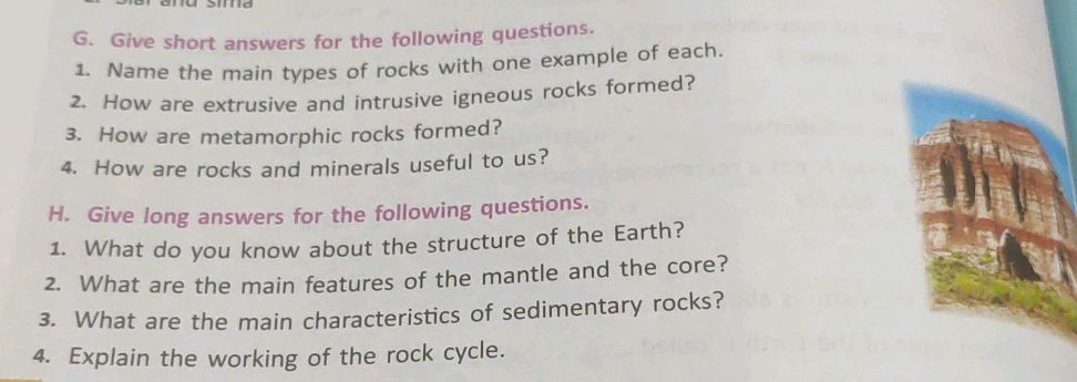 G. Give short answers for the following | StudyX