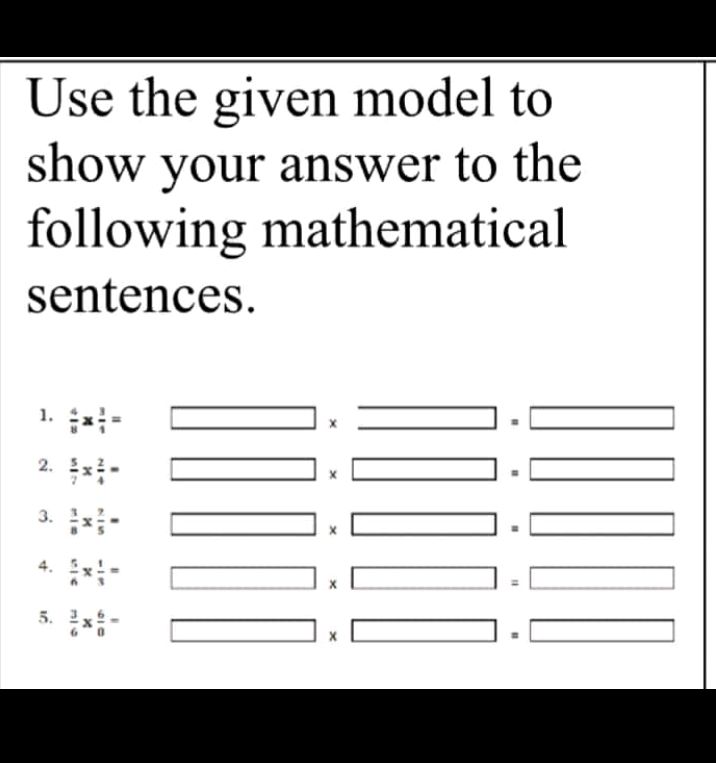 Use the given model to show your answer to | StudyX
