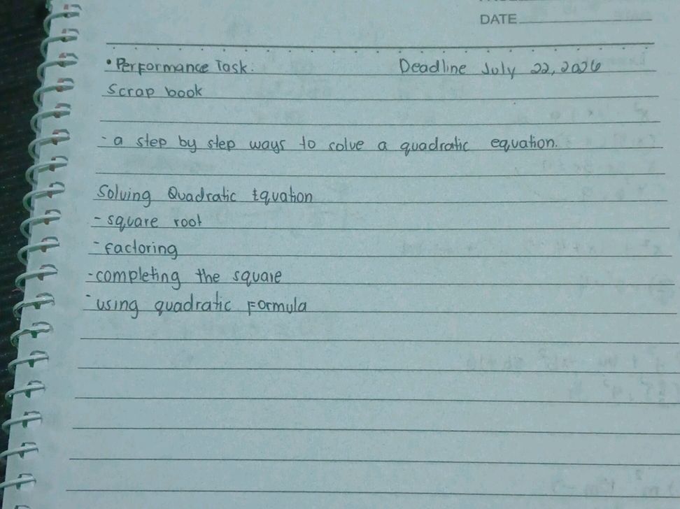 Performance Task: Scrap book - a step by | StudyX