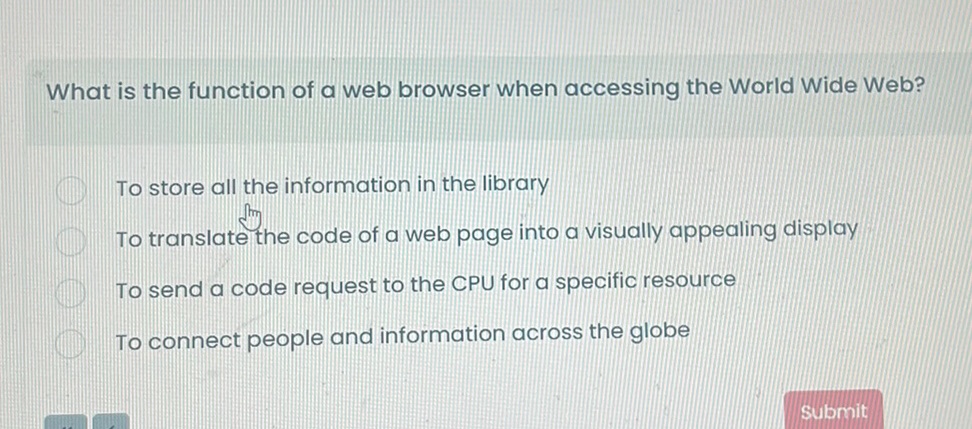 What is the function of a web browser when