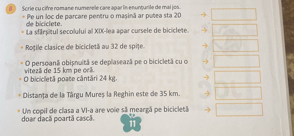Scrie cu cifre romane numerele care apar în | StudyX