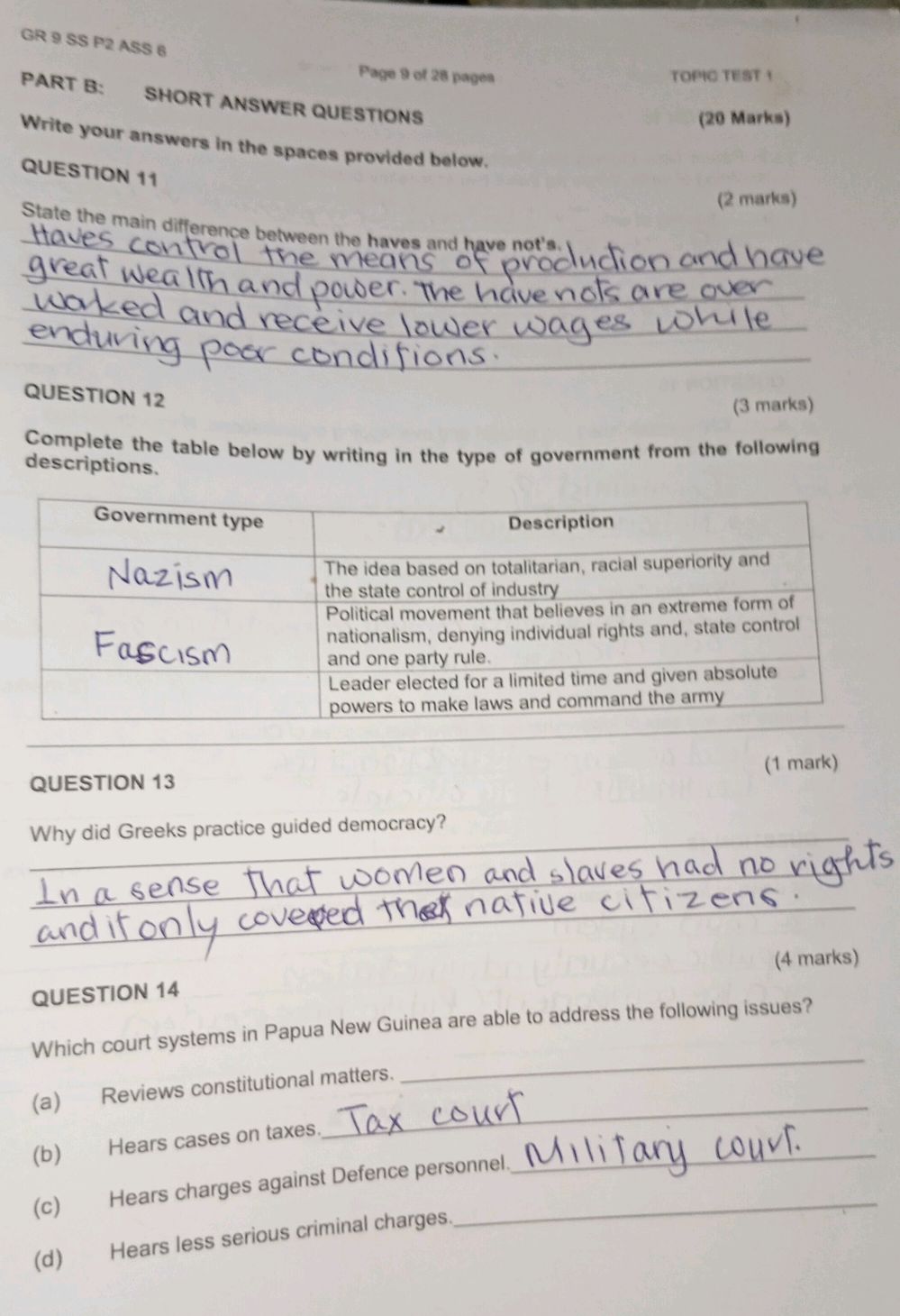 QUESTION 11 State the main difference | StudyX