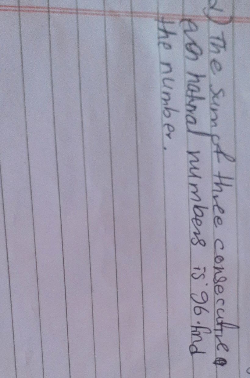 1) The sum of three consecutive even natural