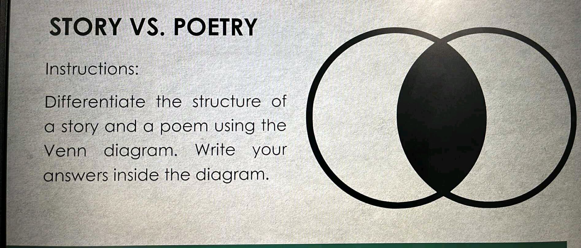STORY VS. POETRY Instructions: | StudyX