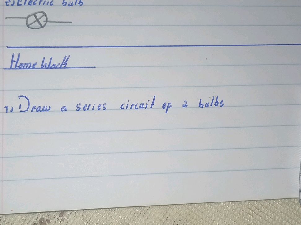 Draw a series circuit of 2 bulbs | StudyX