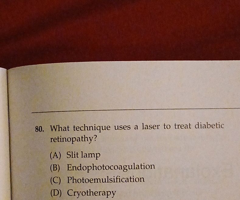 80. What technique uses a laser to treat | StudyX