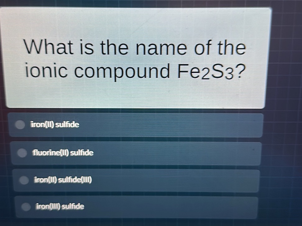 What is the name of the ionic compound | StudyX