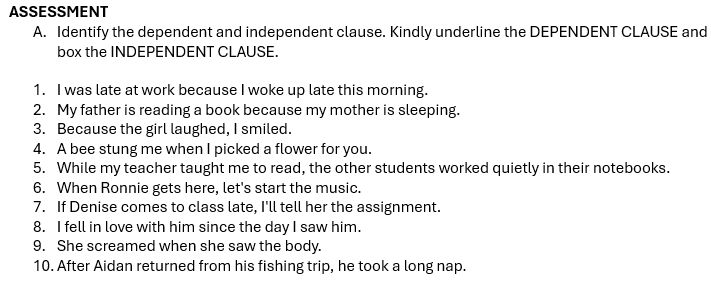 A. Identify the dependent and independent | StudyX