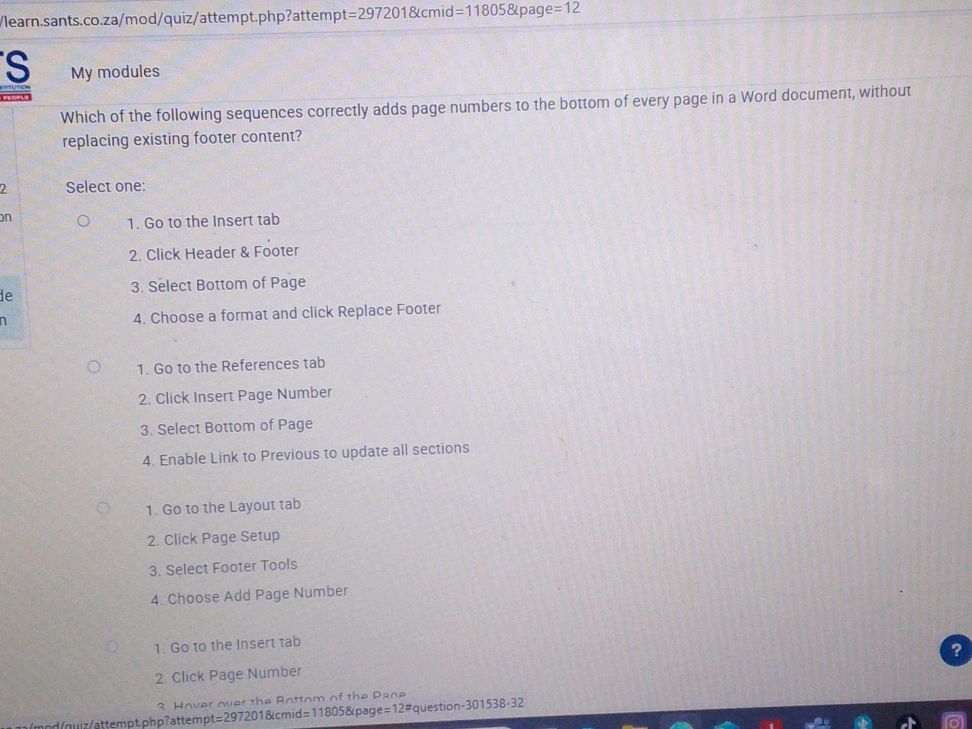 Which of the following sequences correctly | StudyX